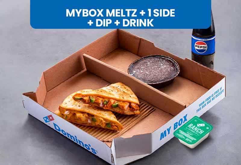 MyBox Pizza, 1 Side, Dip, with Drink Combo