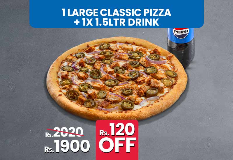1 Large Pizza with 1.5 Ltr Drink