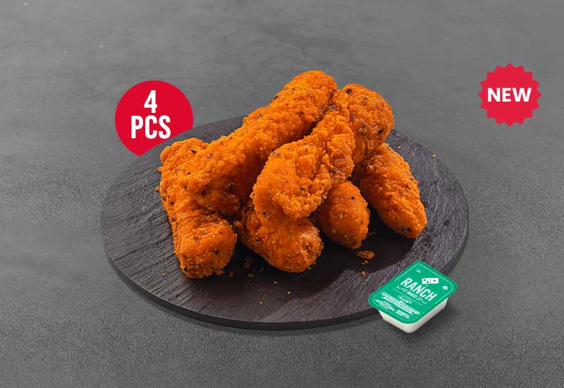 4 Pcs Chicken Strips + 1 Dip