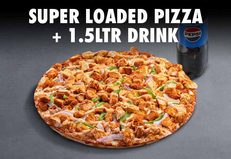 1 Super Loaded Large Pizza with 1.5 Ltr Drink